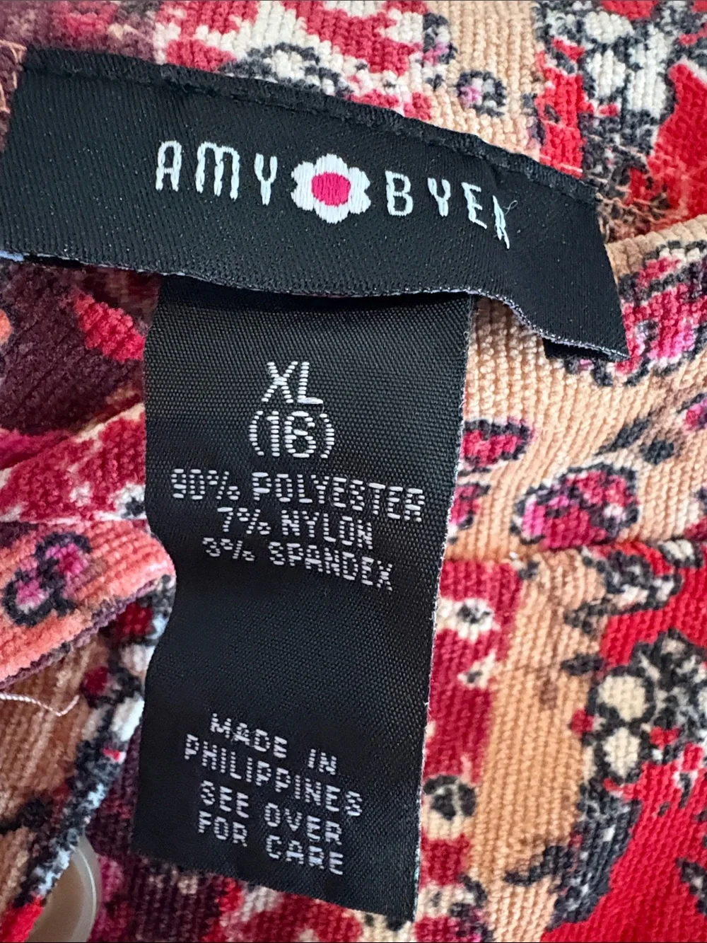 Amy Byer | Skirts | Amy Byer Red And Pink Floral Buttonfront Mini Skirt ...